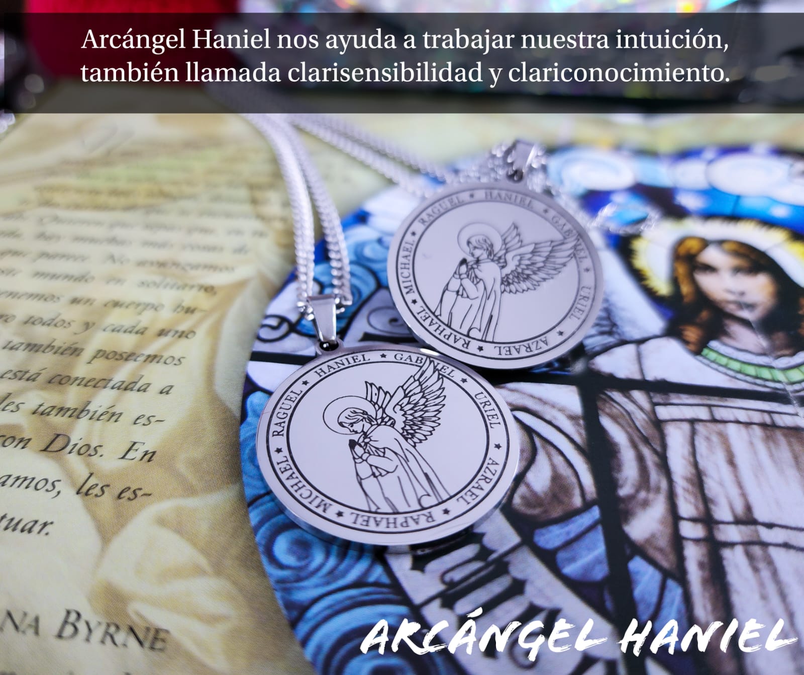 Taliiisman Tienda Online: COLLAR MEDALLA DEL ARCANGEL HANIEL