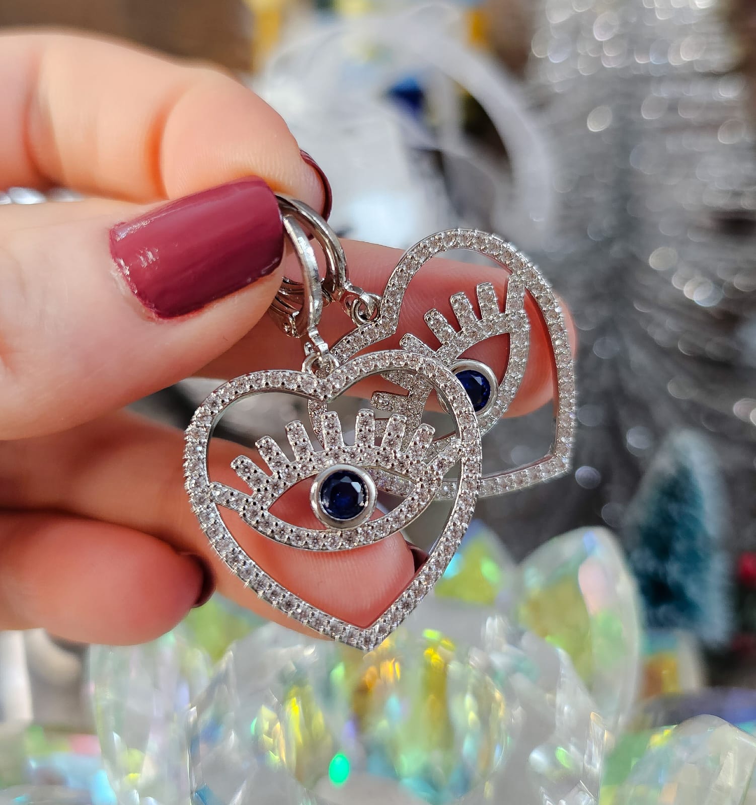 Taliiisman Tienda Online: ARETES CORAZON OJO TURCO