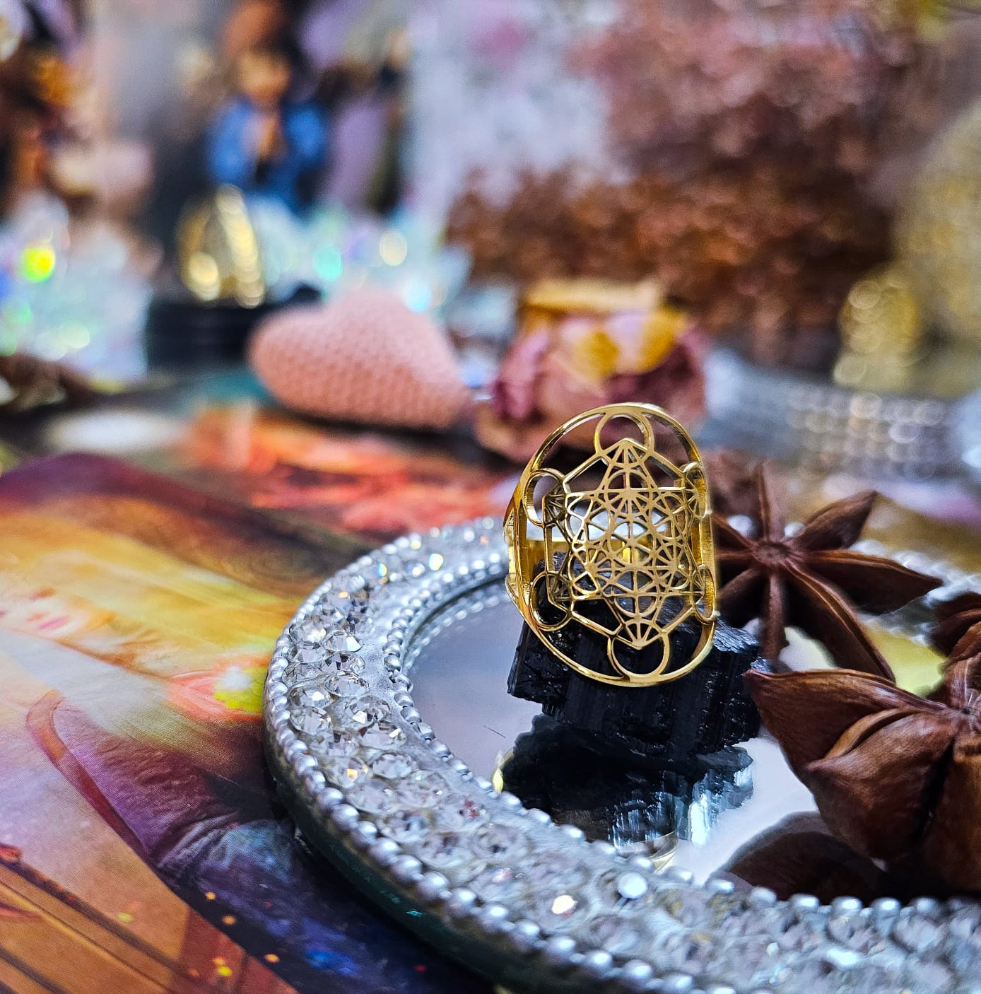 Taliiisman Tienda Online: ANILLO CUBO SELLO DE METATRON GOLD